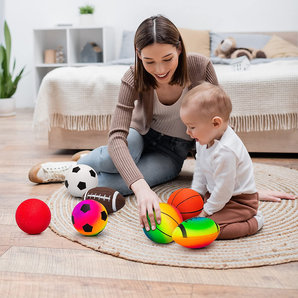 EVERICH TOY Balls for Toddlers 1-3 Balls for Kids Toddler Ball Toddler Sports Balls - Set of 7 Sports Balls,Ball Toys for Toddlers 1-3,Baby Sports Balls