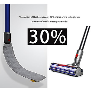 Flat brush Replacement for Cordless Vacuum Cleaners V7 V8 V10 V11 V12 V15 Flexible Crevice Tool Good for Corners and Gaps Cleaning