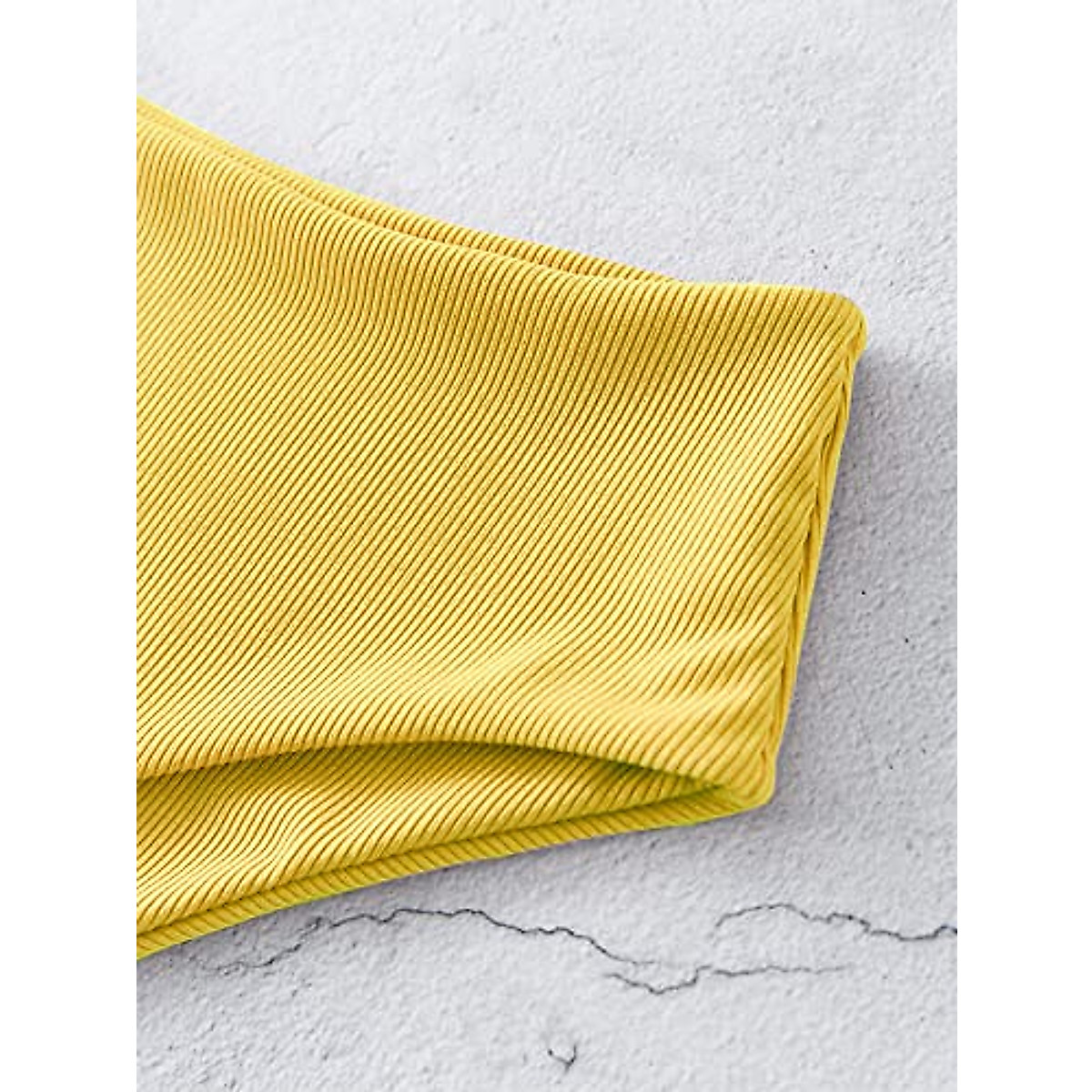 ZAFUL Women's Plunging Neck Floral Surplice High Cut Two Piece Tankini Swimsuit