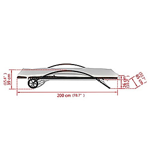 PSFANMZX Sun Loungers with Table,Outdoor Table,Patio Furniture,Backrest Adjustable,Outdoor Lounge Chairs,Cushion Cover Washable,with Two Wheels,for Garden,Lawn,Backyard, Poly Rattan Brown