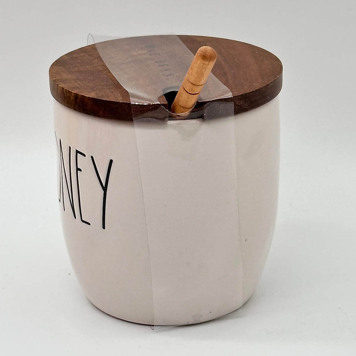 Rae Dunn HONEY Cellar - Ceramic - Dishwasher and Microwave safe - 4 in diameter / 4 in tall