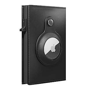 GRIIID AirTag Wallet for Men - Genuine Leather Smart Air Tag Wallet RFID Blocking Tech - Minimalist Slim Credit Card Wallet with Airtag Case (No Airtag Included)