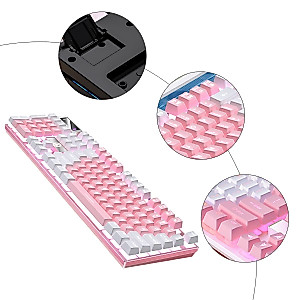 SOLUSTRE 104 Hardware Ultra Compact Keyboard Mechanical Electronic RGB Keyboard Private Model Computer Wired Keyboard USB Wired Keyboard Wired k500 Accessories Mechanical Feel Shine abs