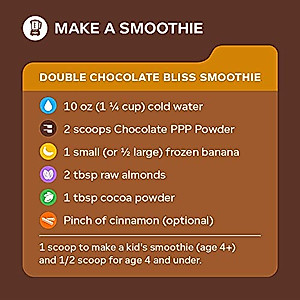 OLLY Plant Powered Protein, 18g Plant Protein, Protein Powder, Vegan, Gluten Free, Non GMO, Chocolate, 12 Day Supply - 14.8 Ounces