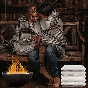 8-Pack Ceramic Wool Wick for Tabletop Fire Pit Extended Burn Time, Ceramic Wool Sponge Insulation Ethanol Fireplace Fuel Wick Sponge for Tabletop Alcohol Fireplaces