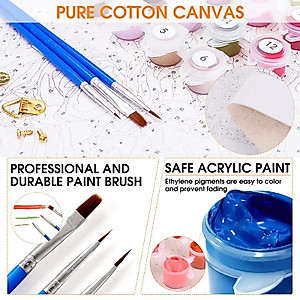 Diymood Paint by Numbers for Adults Shark, DIY Oil Painting Marine Life Acrylic Paint by Number Kits for Adults Beginner for Home Wall Decor 16x20 inch