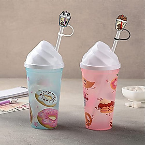 Silicone Bubble Tea Straw Cover - 14 Pack Cute Reusable Drinking Straw Caps Lids Dust-Proof Straw Plugs for Straw Tips for Home Kitchen Accessories (Bubble Tea Straw Cover)