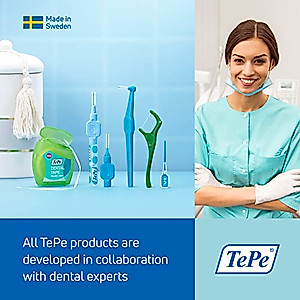 TEPE Interspace Angled Soft Toothbrush for Braces with Single-End Tuft and Removable Head, 12 Pack