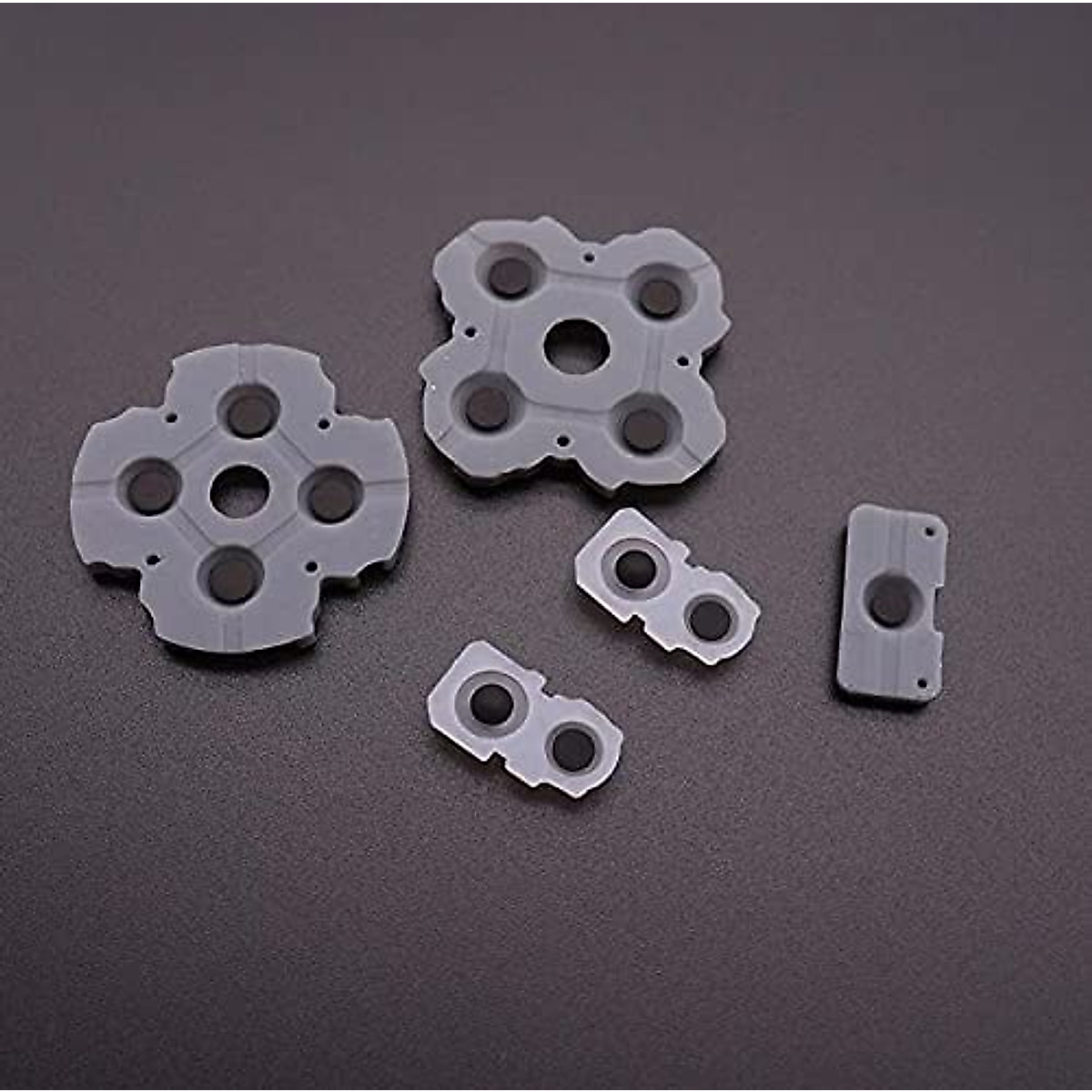 Replacement Silicone Rubber Conductive Pad & Full Set Joysticks Dpad R1 L1 R2 L2 Triggers Bumpers Direction Key ABXY Buttons for Sony PS5 Controller (Yellow)