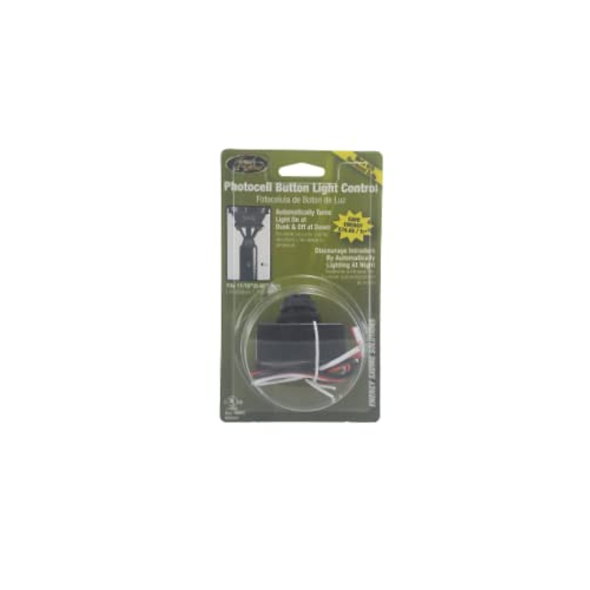 Outdoor Hard-Wired Post Eye Light Control with Photocell Light Sensor for Outdoor Lighting, Photocell Sensor and Touch and Glow Photocell, Automatic Photoelectric Unit, EZ-346A