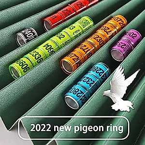 200 Pcs Anillos Para Palomas Mensajeras 2023 Leg Rings for Cockatiels Parrot Rings Leg Bands Parakeet Leg Bands Pigeon Pigeon Ring Pigeon Band Bird Leg Ring Chicken Leg Band with Serial Number