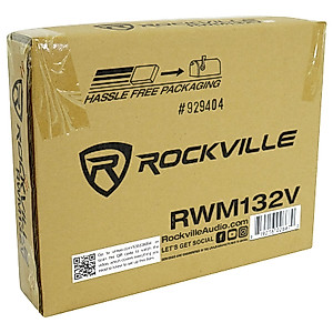 Rockville RWM132V VHF Wireless Dual Handheld Microphone System/High Sensitivity, Black