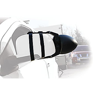 Camco Clamp-On Dual View Towing Mirror | Features 2 Independently Adjustable Mirrors and an Aerodynamic Design | Black (25653)