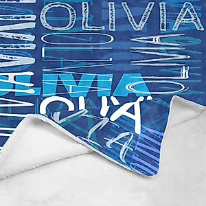 JOYXBUY Custom Blanket Personalized Throw Blanket Name Blankets Personalized Gifts for Women Men Kids Baby Boys Girls Birthday Holiday Christmas