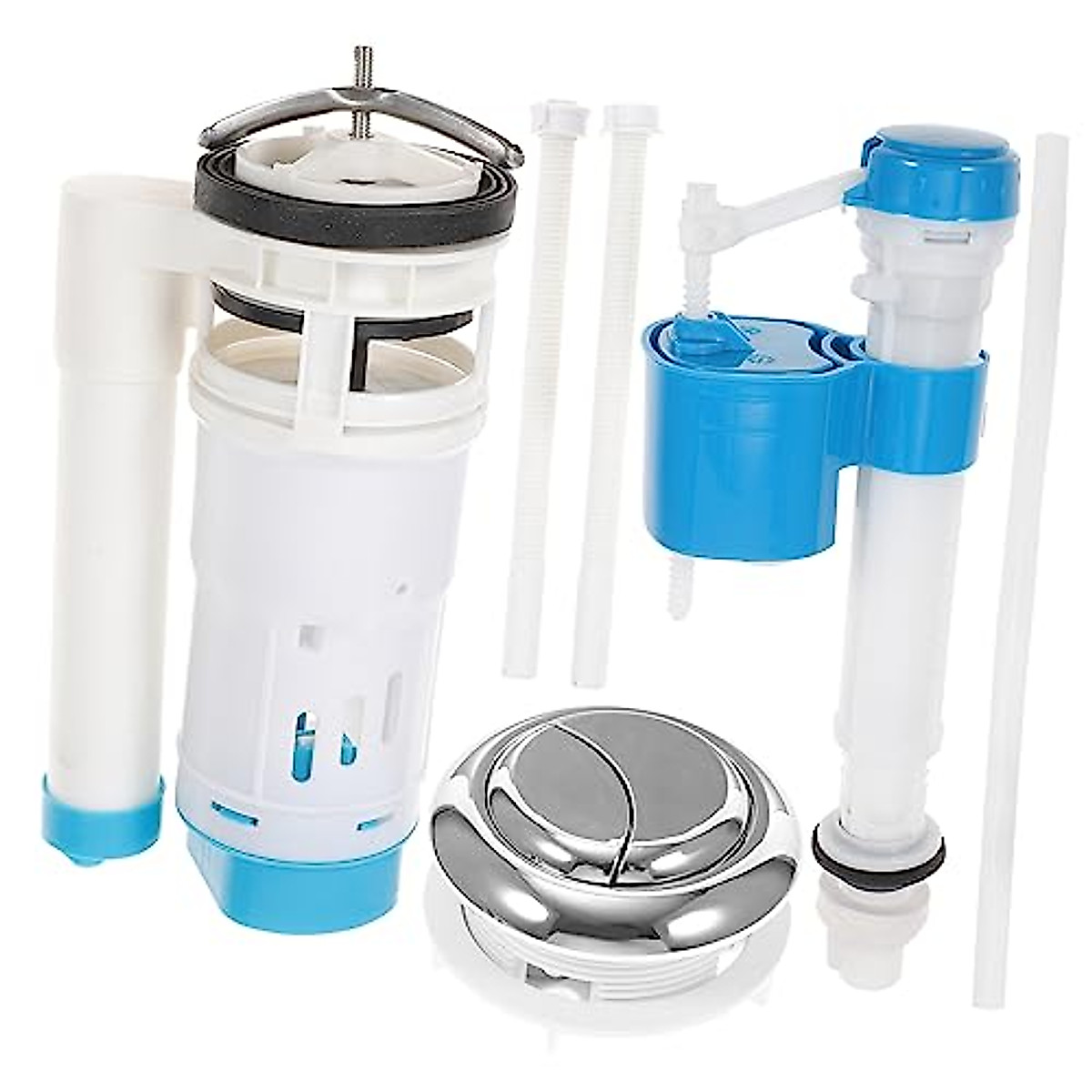 BETOOKY 1 Set Float Valve Water Valve Fill and Dual Flush Conversion System Toilet Flusher Replacement Kit Toilet Replacement Parts inside Tank Whelping Kit Mute Button Toilet Fill Valve