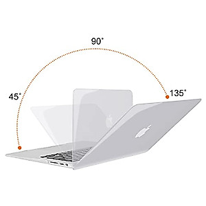 MOSISO Compatible with MacBook Air 13 inch Case (Models: A1466 & A1369, Older Version 2010-2017 Release), Protective Plastic Hard Shell Case Cover, Crystal Clear