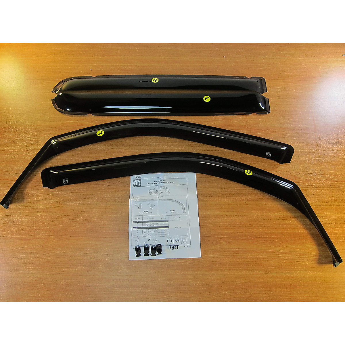 2011-2019 Dodge Ram 1500 DT Side Window Air Deflectors New Mopar OEM