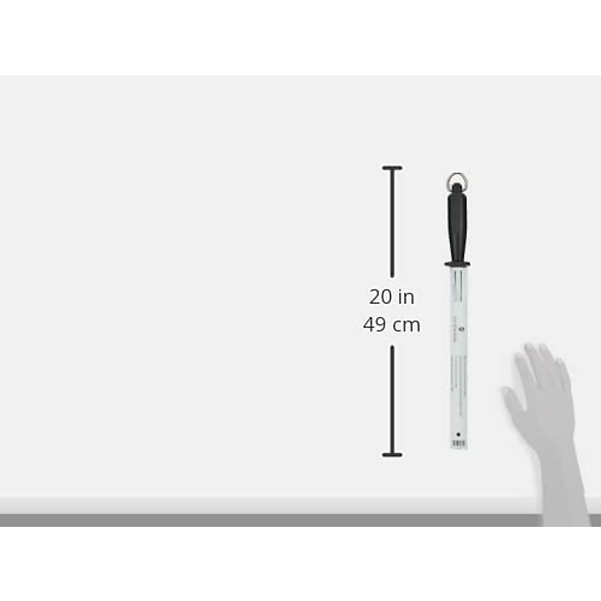 Victorinox Round Finecut Butcher Sharpening Steel, Black/Silver, 30 x 5 x 5 cm