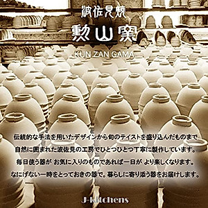 J-kitchens 10-Piece Dinnerware Set, Stained Grate, Rice Bowl, Large, Hasami Yaki, Made in Japan