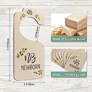 Zamwix 8PCS Baby Closet Dividers - Beautiful Wooden Double-Sided Closet Dividers for Baby from Newborn to Toddler Boho Nursery Decor Baby Clothes Size Hanger Organizer with Gift Bag