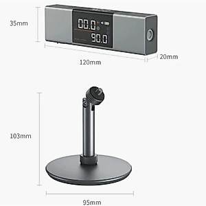 L-as-er Protractor Digital Inclinometer Angle Measure L-as-er Ruler with Bi-Directional L-as-er Marking, Large LCD Angle Finder Multifunction for Fast,Precise&Professional Results (Dual_Laser+Tripod)