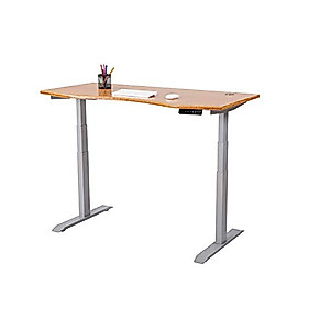 UNICOO Bamboo 55.1 x 27.6 inches Universal Table Top for Standard and Sit to Stand Height Adjustable Home and Office Desk Frames. (Bamboo Table Top-Nature)