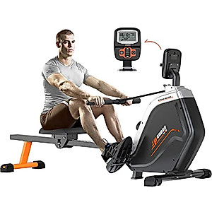 pooboo Rowing Machine, Upgraded Multifunctional Rower with 16 Level Resistance, Max 350lb Weight Capacity,Foldable Rowing Machines for Home Use