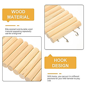 POPETPOP Guinea Pig Cages Hamster Wooden Ladder Hamster Climbing Toy Bendable with Hooks for Guinea Pig Small Pet Reptile Rat Gerbil Chinchilla Chipmunk Hedgehog Guinea Pig Hideout