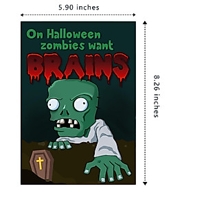 DTESL Happy Halloween Card Funny, Sound and Shaking Head Motion Cartoon Humor with Envelope - you're Probably Safe