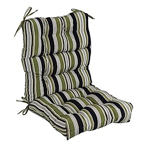 Blazing Needles Multi-Section Tufted Outdoor Chair Cushion, 22 x 45, Eastbay Onyx