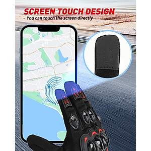 Mmhpluos Motorcycle Gloves,Touchscreen Motorbike Gloves with Hard Knuckle Tactical Gloves Riding Gloves Anti-Slip Airsoft Gloves Motorcross Dirt Bike Bicycle Racing ATV UTV Gloves