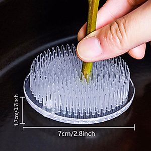 Set of 2 Flower Frog Clear Plastic Pin Frog Flower Arrangement Holder 2.76" Inch (70mm)