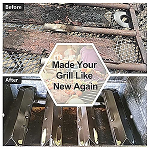 Metal Club 4-Pack Grill Heat Plates Compatible with Kenmore 146.34611410 146.16142210 146.23678310 146.16198211 146.46372610 146.46366610 146.10016510 146.47223610 14623678310 14634611410 Grills