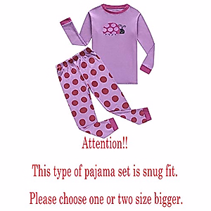 Family Feeling Ladybug Little Girls Long Sleeve Pajamas Sets Cotton Sleepwears Toddler Kids Pjs Size 2T