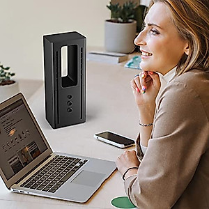 #6w5G94 2 in 1 Heater Fan Combo Portable Cooling Fan Bladeless Personal Fans 700W Overheat Protection for Home Office Black