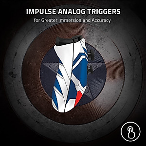 Razer Limited Edition Captain America Wireless Controller & Quick Charging Stand Bundle for Xbox Series X|S, Xbox One: Impulse Triggers - Textured Grips - 12hr Battery Life - Magnetic Secure Charging