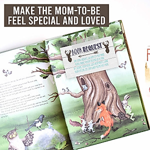 25 Books For Baby Shower Request Cards - Deer Baby Shower Invitation Inserts, Book Request Baby Shower Guest Book Alternative, Bring A Book Instead Of A Card, Baby Shower Book Request For Boys