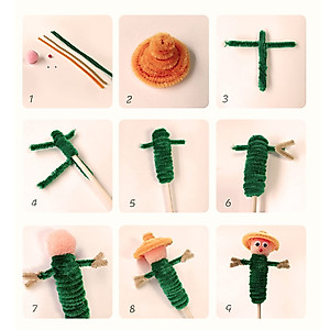 Cuttte Pipe Cleaners Craft Supplies - 300pcs Dark Green Pipe Cleaners Chenille Stems for Craft Kids DIY Art Supplies (6 mm x 12 inch)