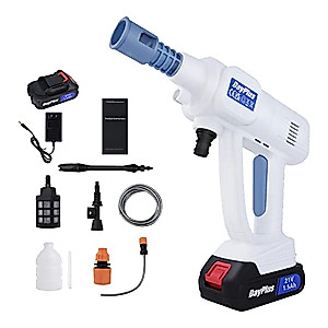 Cordless Pressure Washer 21V Electric Pressure Washer Battery Powered Portable Power Washer with 16.4ft Hose for RV, Car, Patio Furniture