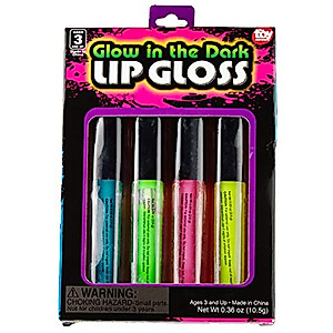 Rhode Island Novelty Assorted Color Glow In The Dark Lip Gloss (4)
