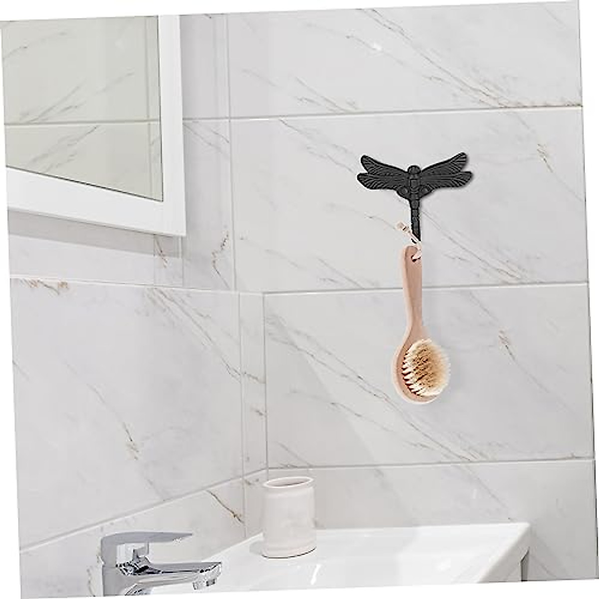 Cabilock 2 Sets Dragonfly Hook Metal Bag Hook Single Coat Hanger Decorative Wall Hangers Robe Towel Hook hat Rack Heavy Duty Clothes Hanger Dragonfly Hanger Wrought Iron Hanger Rack Cartoon