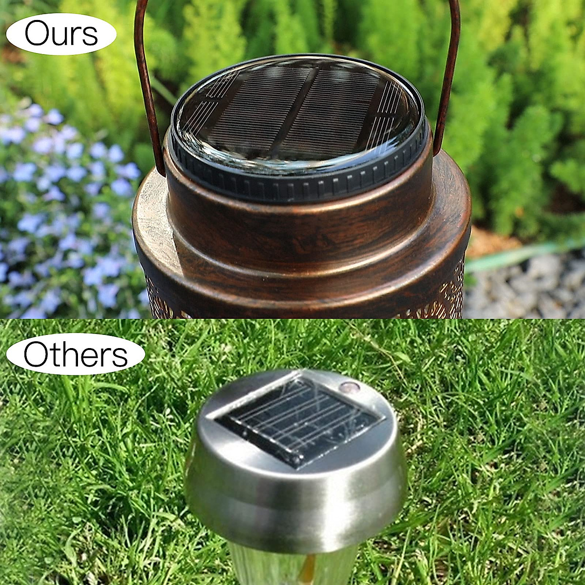 Y YUEGANG Solar Lanterns Outdoor Waterproof, Solar Hanging Lanterns Outdoor for Patio, Solar Lights for Home and Garden Decor Clearance, Solar-Powered Decorative Lanterns, 2 Pack (2021 New Version)