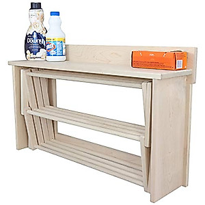 Pennsylvania Woodworks Extra Large Wall Clothes Drying Rack ~ Heavy Duty Solid Maple Hardwood, Folding, Collapses to 35" x 20" x 8", Hand Built in USA, Unfinished