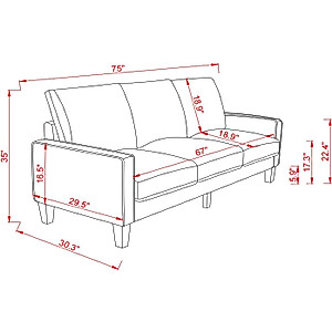 Harper & Bright Designs 2-Piece Living Room Sofa Set with Storage Box, Modern Upholstered Sofa Sets with 3-Seat Couch and Loveseat Sofa for Living Room and Bedroom (2+3 Seat, Light Grey)
