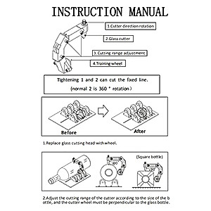 Arc Glass Bottle Cutter Portable DIY Bottle Cutting Tool Kits for Different Angles, Square & Round Bottle Cutting Machine with Complete Accessories for Beer, Whiskey, Wine…