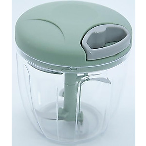 PFKXQBXC Multi-functional chopper drawstring hand blender household minced garlic puree supplement 900ml (mint green), Sun-19