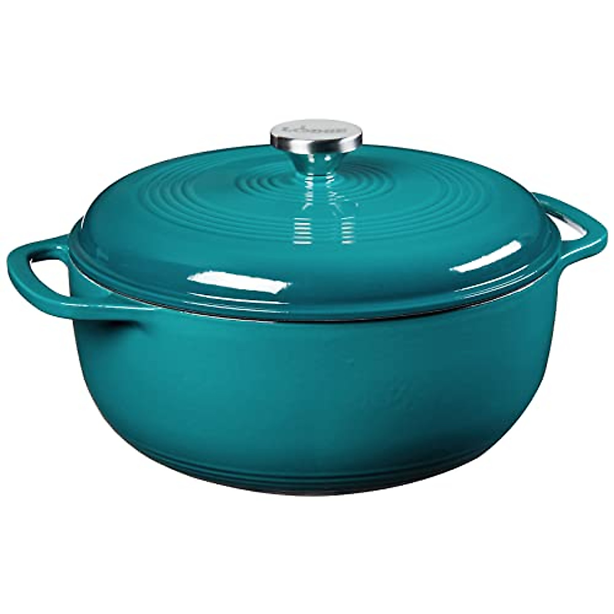 Lodge EC6D38 Enameled Cast Iron Dutch Oven, 6-Quart, Lagoon