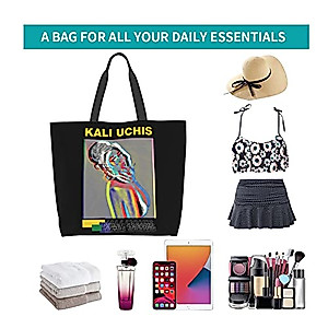 Kali Uchis Tote Bag Women'S Large Capacity Shopping Shoulder Bag Travel Beach Bag With Lining