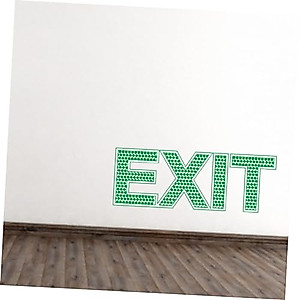 Anneome Exit Sign Sticker Exit Decal Noctilucence Exit Sign Exit Wall Decal Exit Wall Sticker Emergency Door Exit Sign Exit Photoluminescent Signs Stickers Luminous Exit Sign Emblems Green