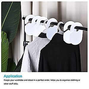 PATIKIL Clothes Dividers 20 Pack Blank Clothing Rack Size Sorting Reusable Oval Wardrobe Hanger Separator, White